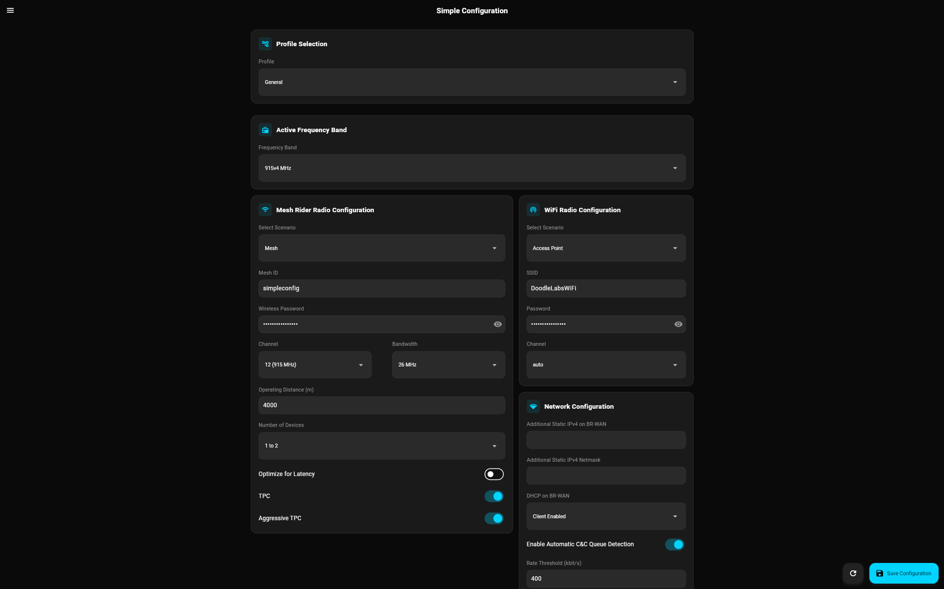 General Configuration